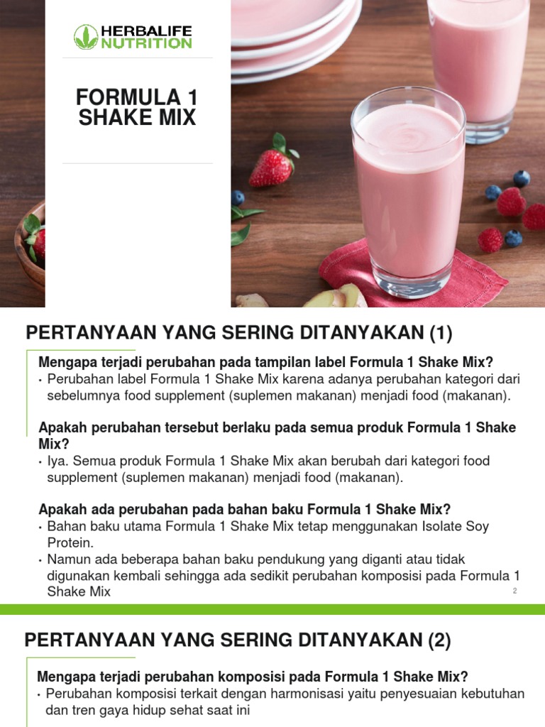 Formula 1 Shake Mix | PDF