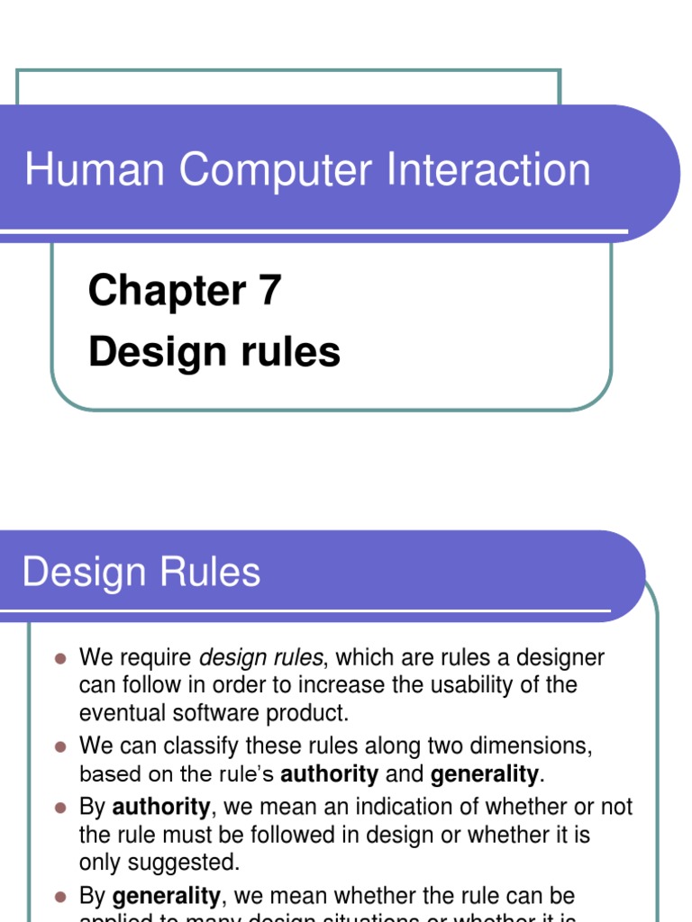 Usability Design Rules Guide | PDF | Usability | Human Factors And Ergonomics