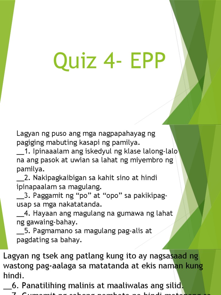 Quiz 4 - EPP | PDF