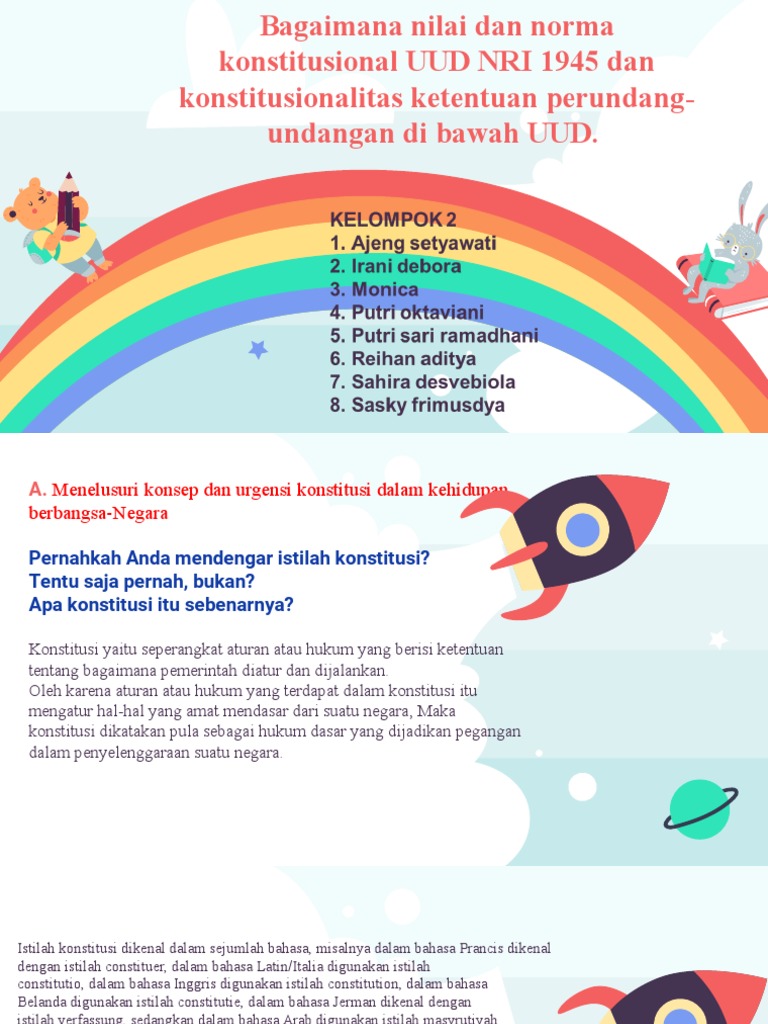 Bagaimana Nilai Dan Norma Konstitusional UUD NRI 1945 Dan Konstitusionalitas Ketentuan Perundang ...