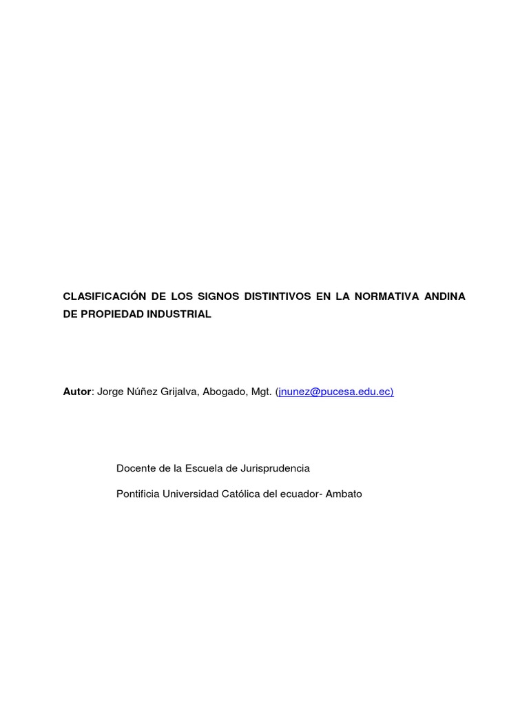 Clasificación de Signos Distintivos Andinos | PDF | Marca comercial | Marca