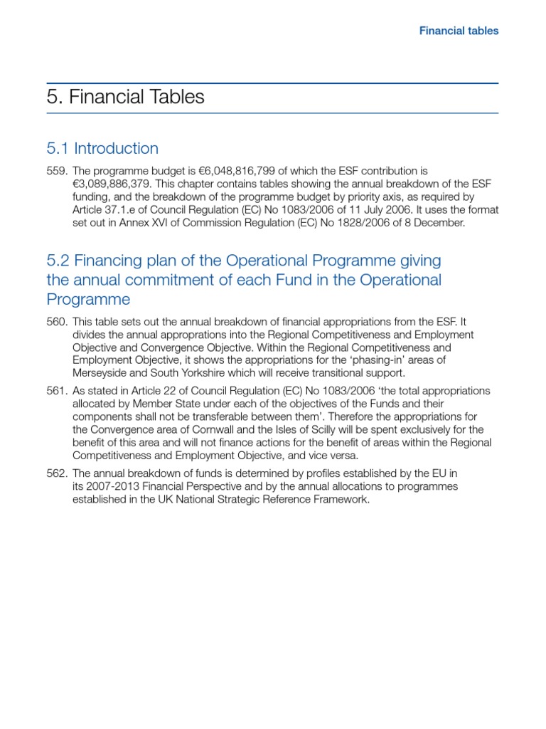 5 Financial Tables | PDF | Economies | Business