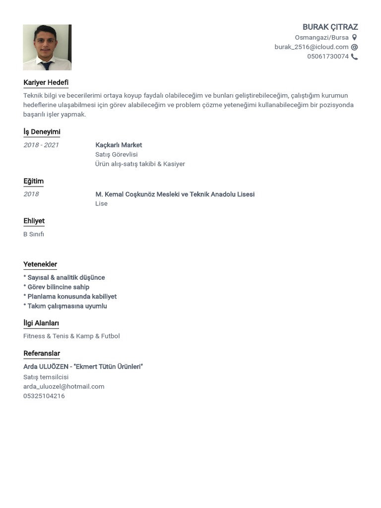 CV Burak Çitraz | PDF