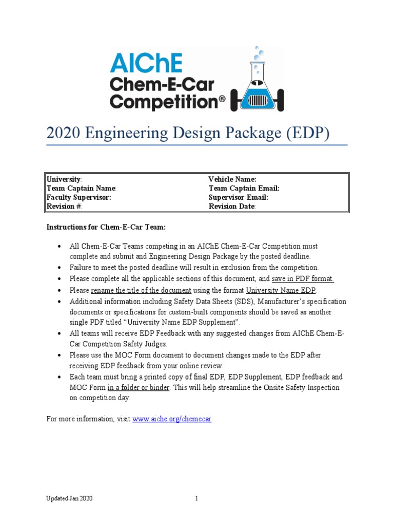 2020 Engineering Design Package (EDP) | PDF | Personal Protective ...