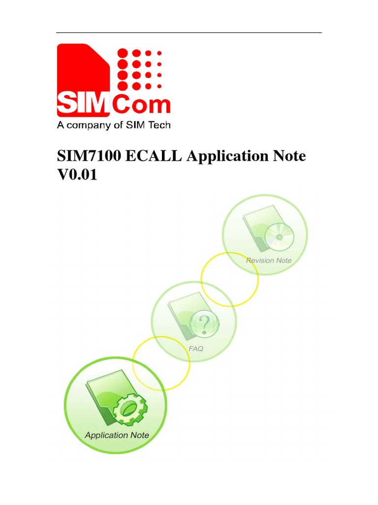 SIM7100 - ECALL - Application Note - V0.01 | PDF | Public Switched ...