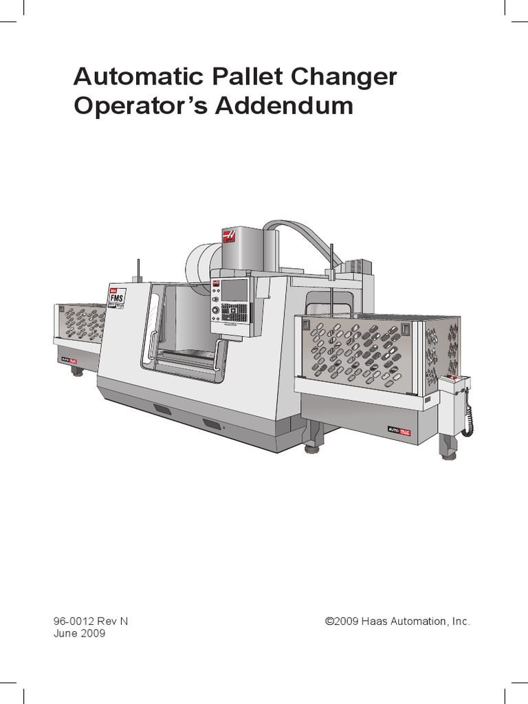 96-0012 - N Haas Automatic Pallet Changer Operator Addendum | PDF ...
