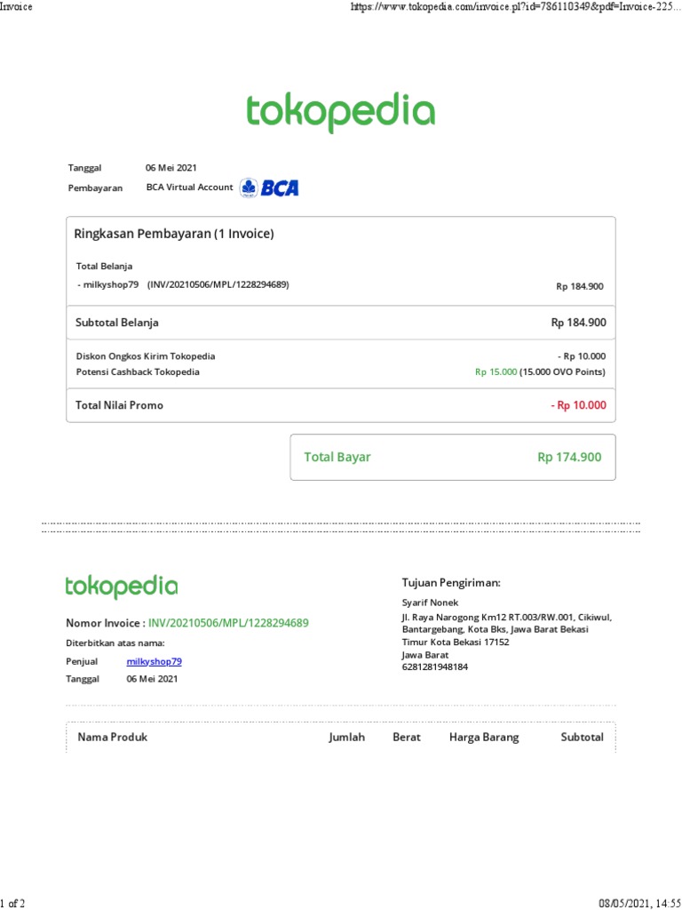 Invoice Router (Contoh Pembuatan Invoice) | PDF