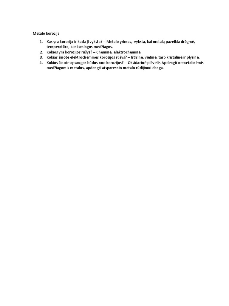 Metalo Korozija | PDF