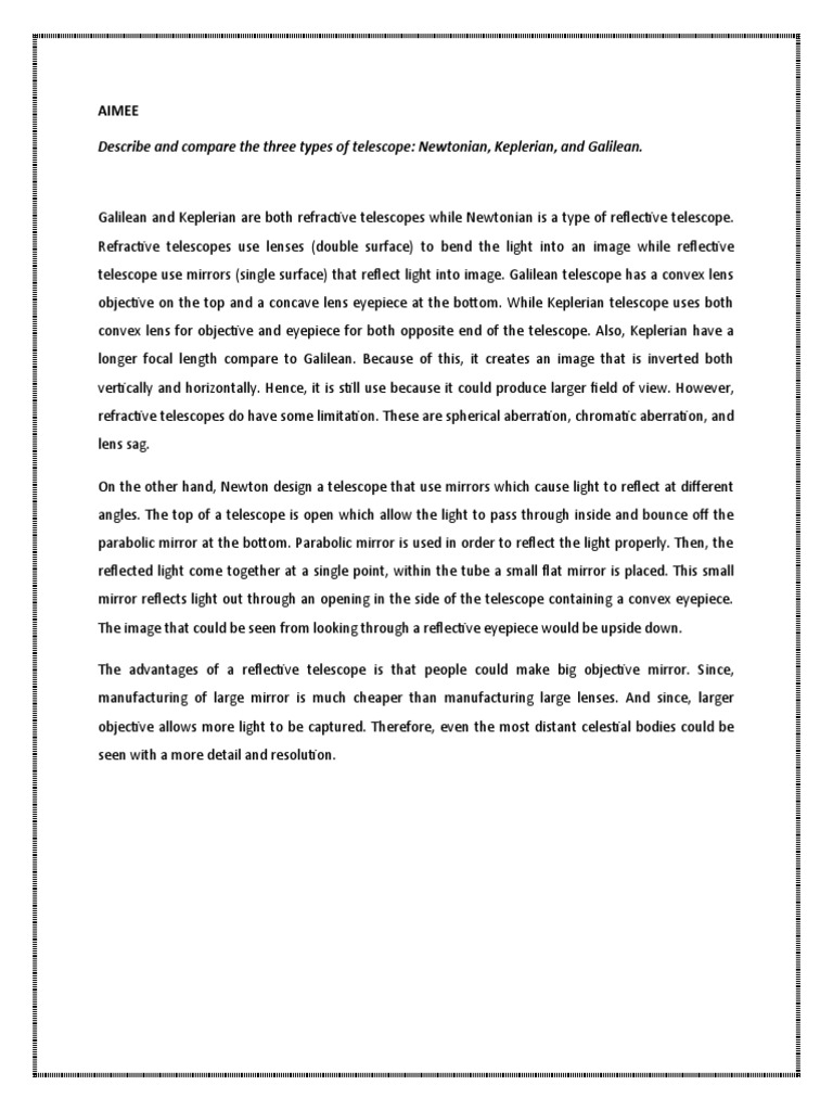 Telescopes - Aimee Ferrer | PDF