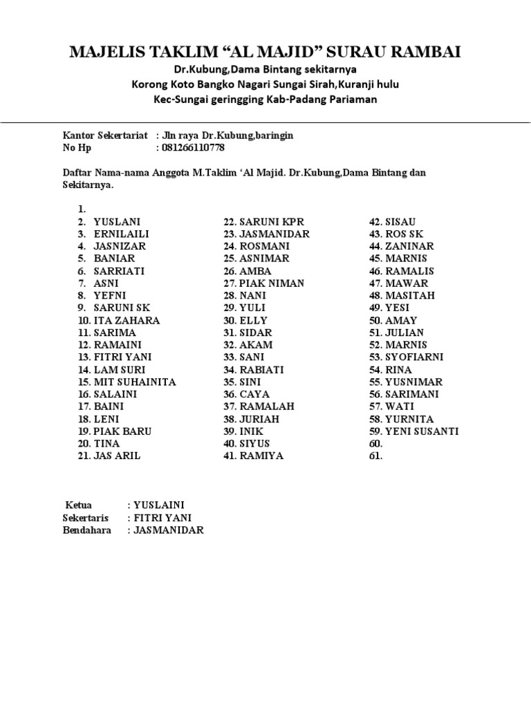 Majelis Taklim | PDF