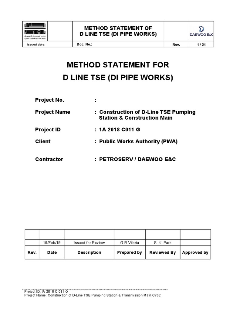 MS For DI Pipe Works | PDF | Pipe (Fluid Conveyance) | Economic Sectors