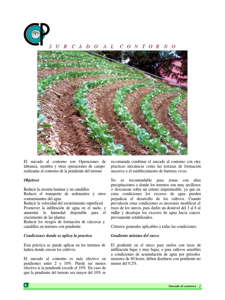 Surcado Al Contorno | PDF | Agua | Agricultura