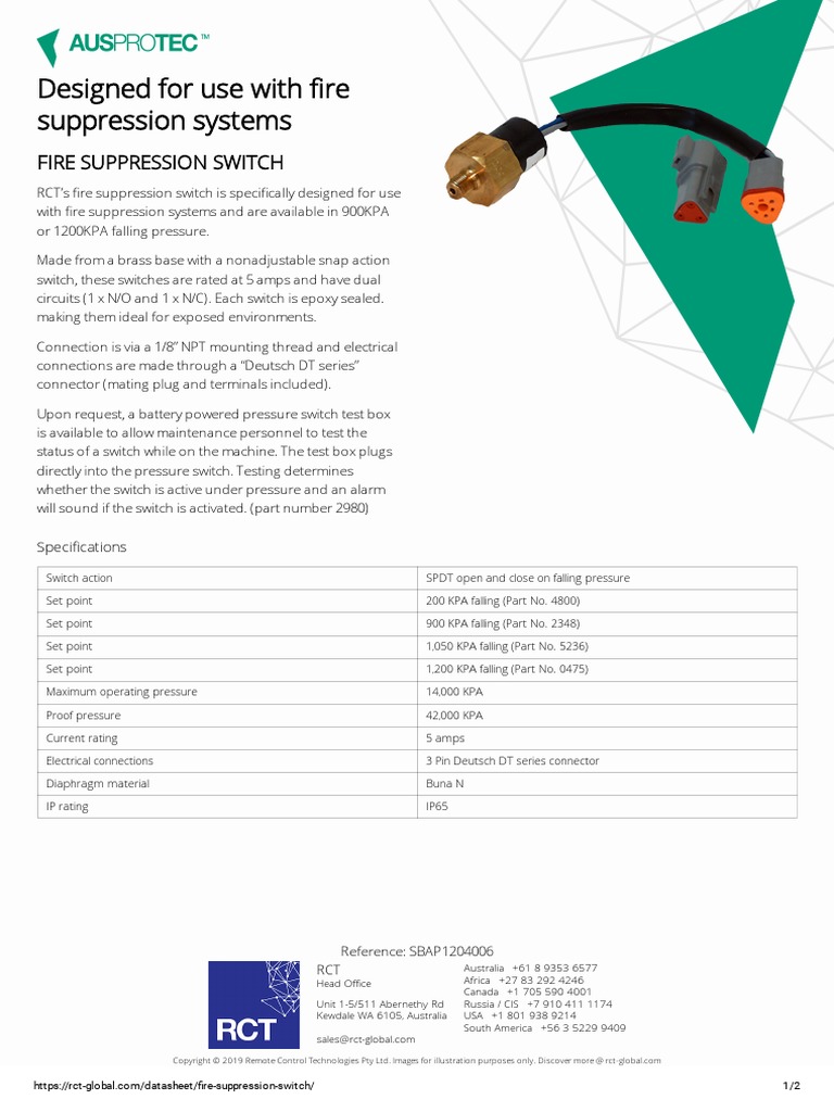Designed For Use With Re Suppression Systems | PDF | Electrical ...