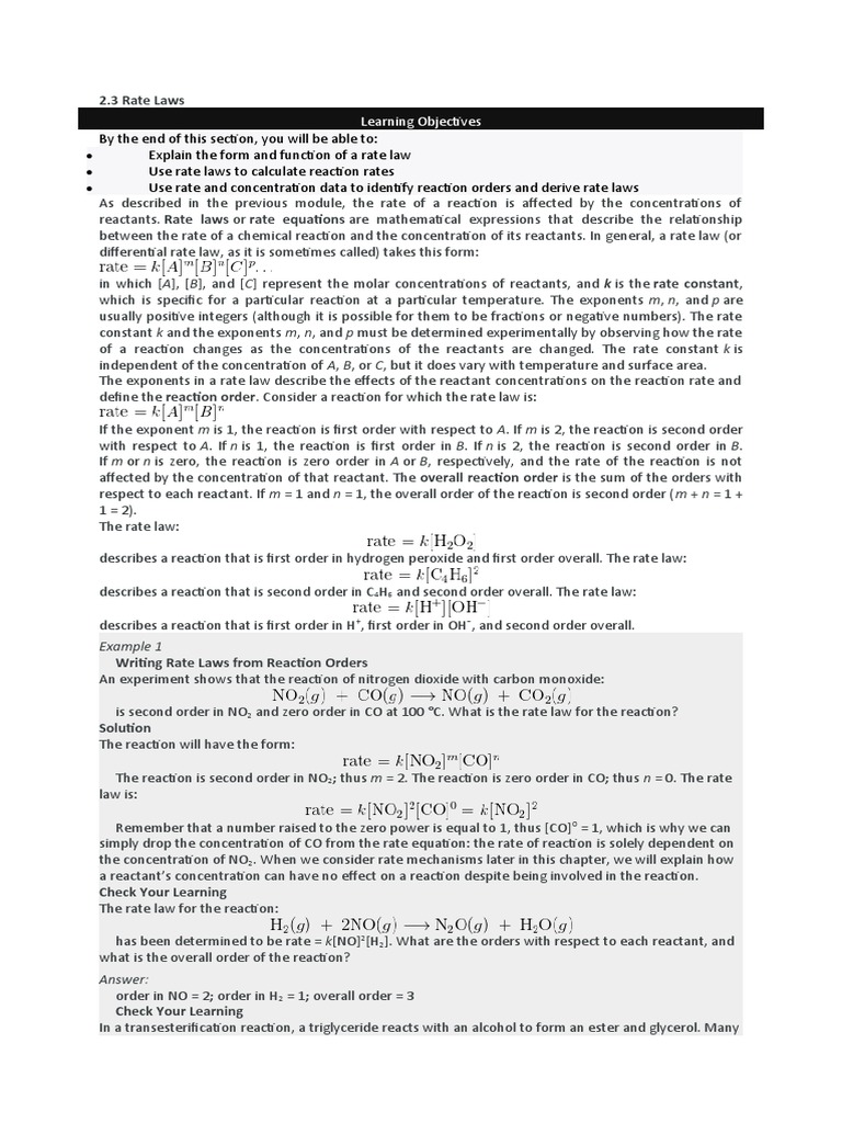 Theories of Chemical Kinetics | PDF | Reaction Rate | Reaction Rate ...