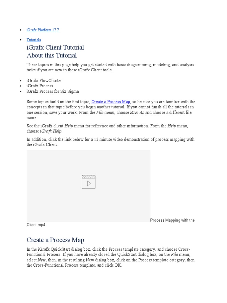 Igrafx Platform 17 TUTORIAL | PDF | Button (Computing) | Simulation