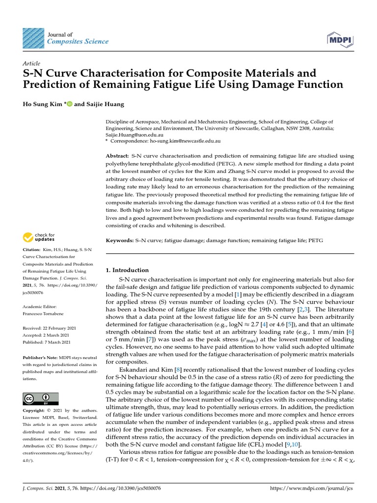 SN Curve | PDF | Fatigue (Material) | Strength Of Materials