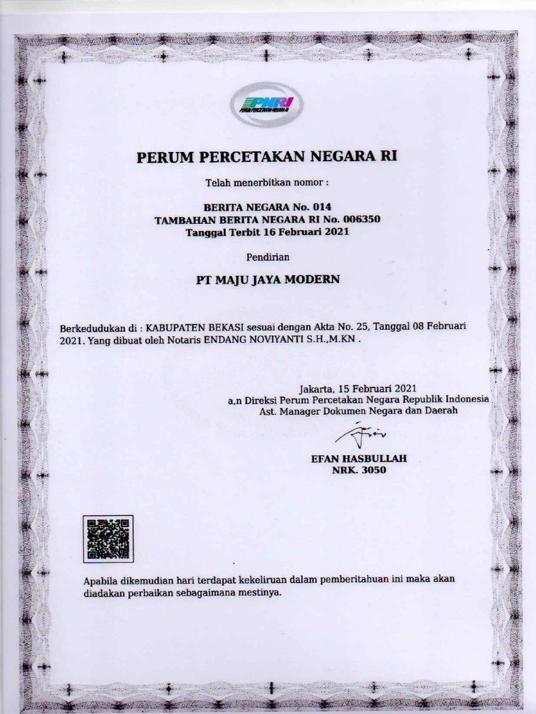 Perum Percetakan Negara Ri MJM | PDF