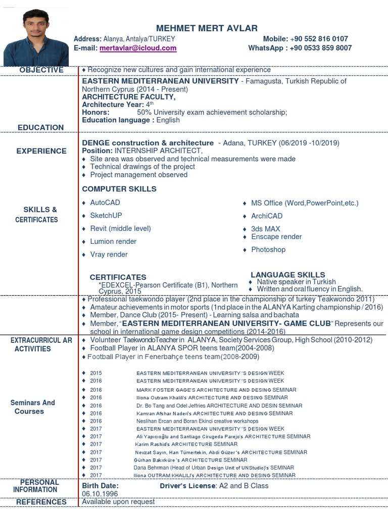 Mert Avlar - CV | PDF
