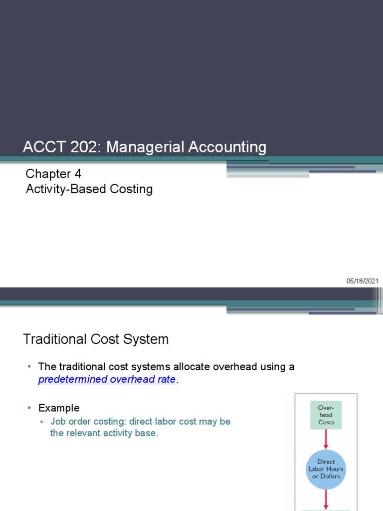 ACCT 202: Managerial Accounting: Activity-Based Costing | PDF | Cost ...