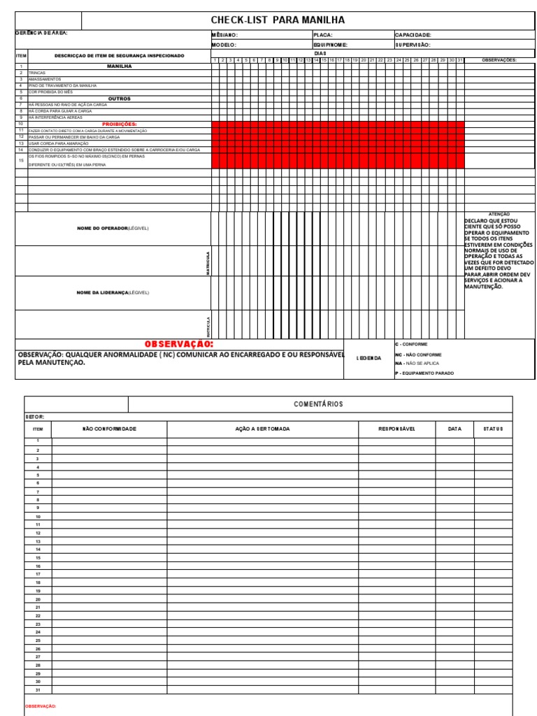 Cópia de CHECK-LIST Manilha | PDF | Violência