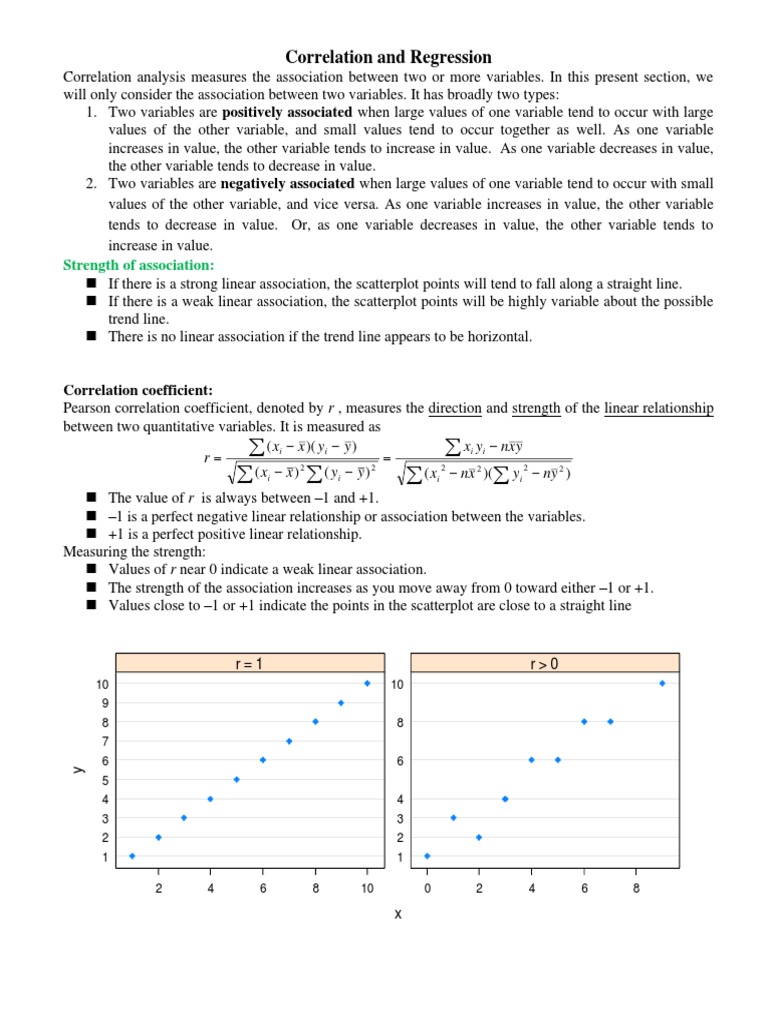Correlation and Regression | PDF | Correlation And Dependence ...