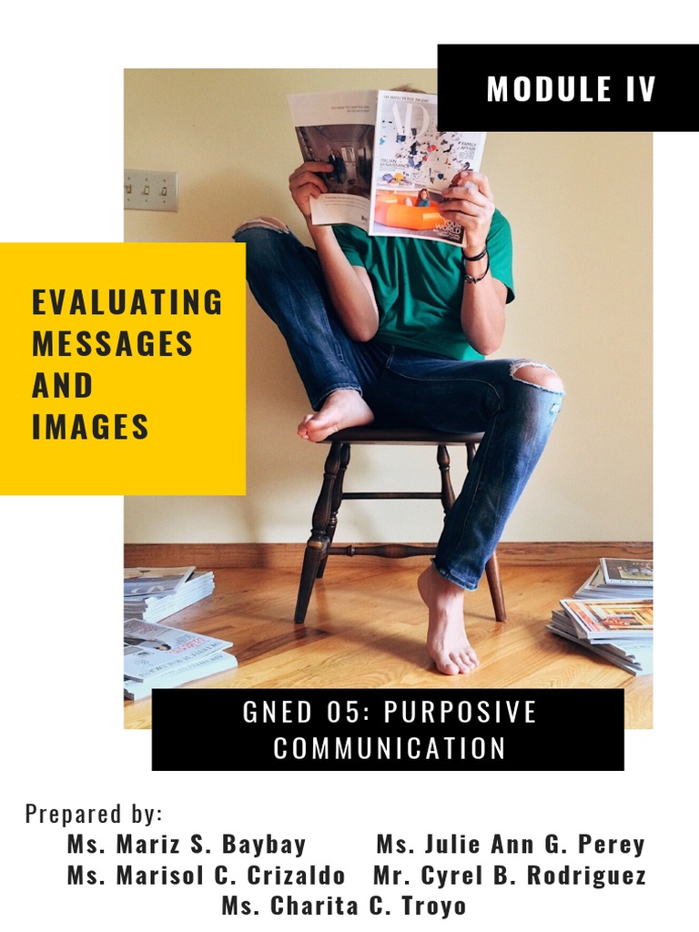Evaluating Messages and Images: Understanding the Purpose, Audience ...