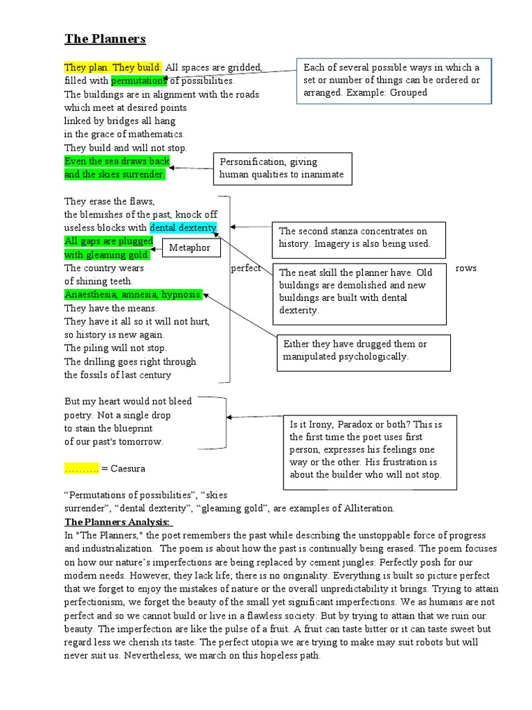 The Planners | PDF | Poetry