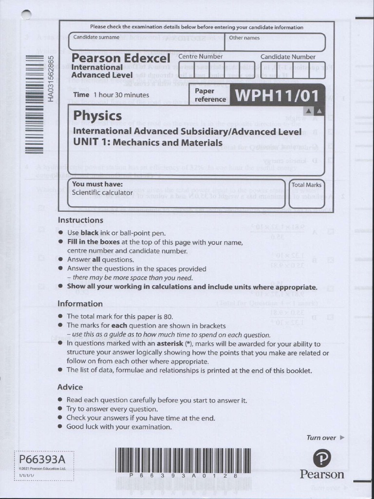 Template IAL Physics Unit 1 Unseen Material Compressed 210429 090938 ...