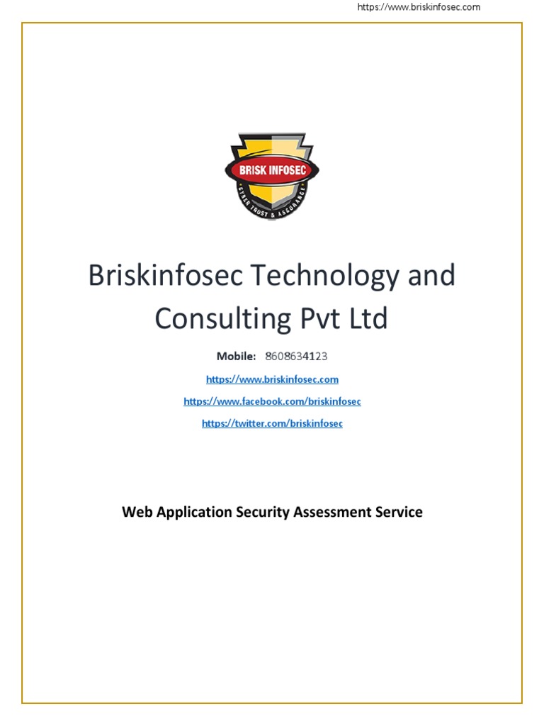 Web Application Security Assessment Service Pdf Proxy Server 6100