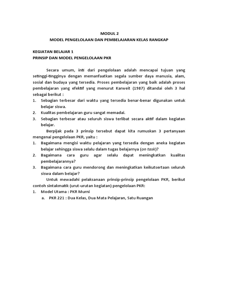 PKR Modul 2 (KB1 Dan KB3) | PDF