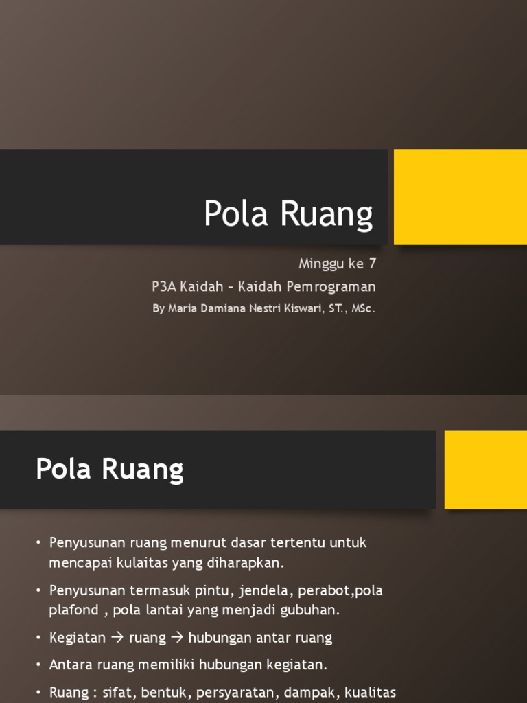 Struktur dan Pola Ruang dalam Desain | PDF | Karier & Perkembangan ...