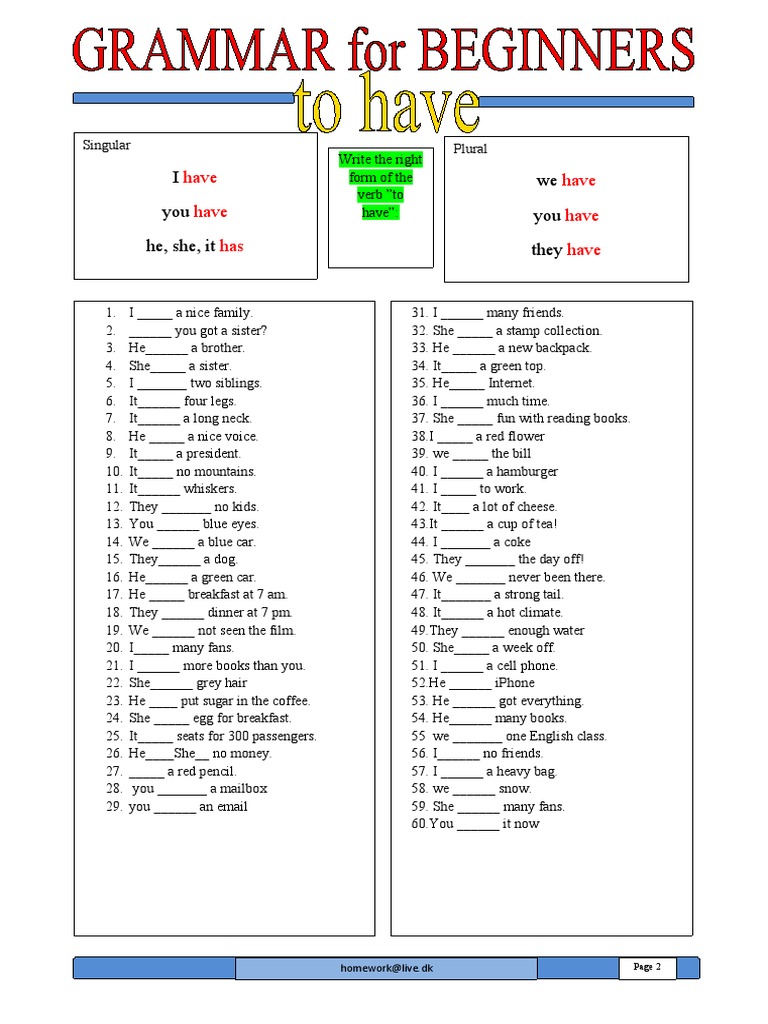 Grammar For Beginners To Have Fun Activities Games Grammar Drills ...