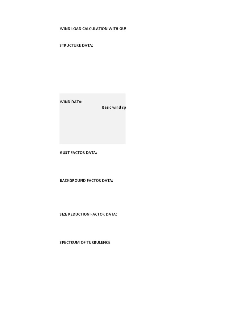 Wind Load Calculation With Gust Factor | Download Free PDF | Wound | Turbulence
