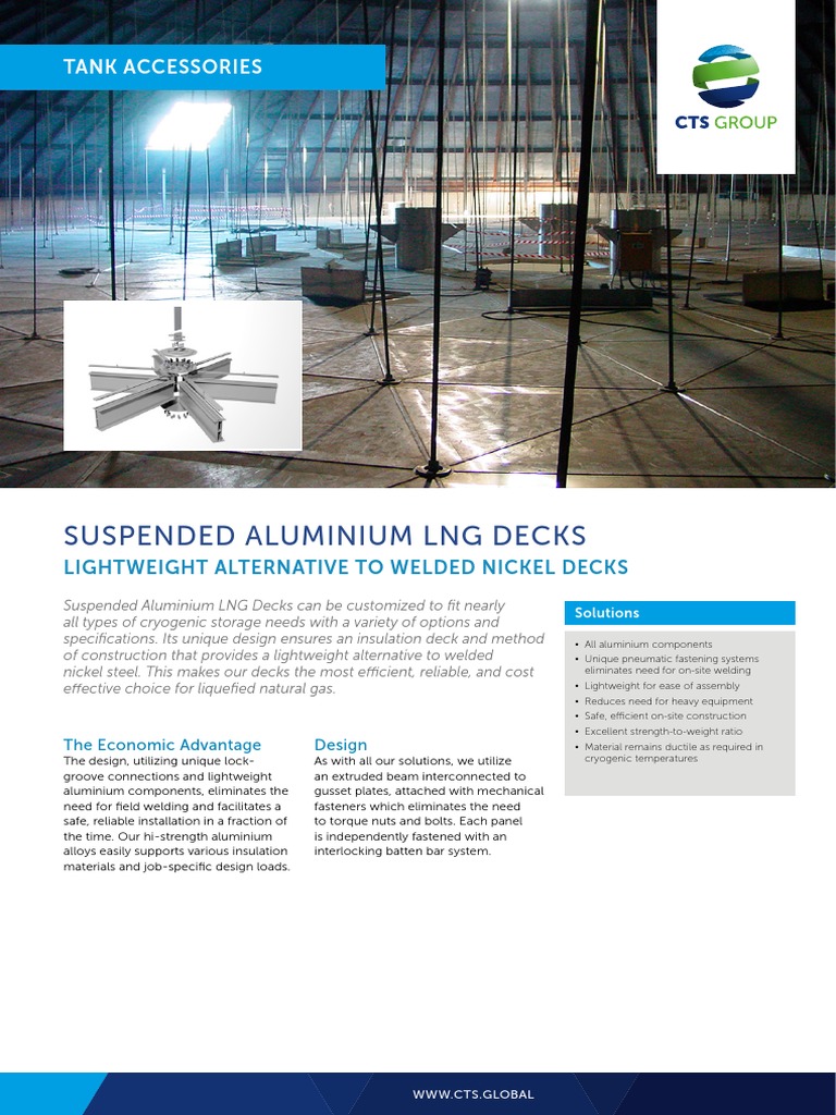 Suspended Aluminium LNG Decks: Tank Accessories | PDF | Liquefied ...
