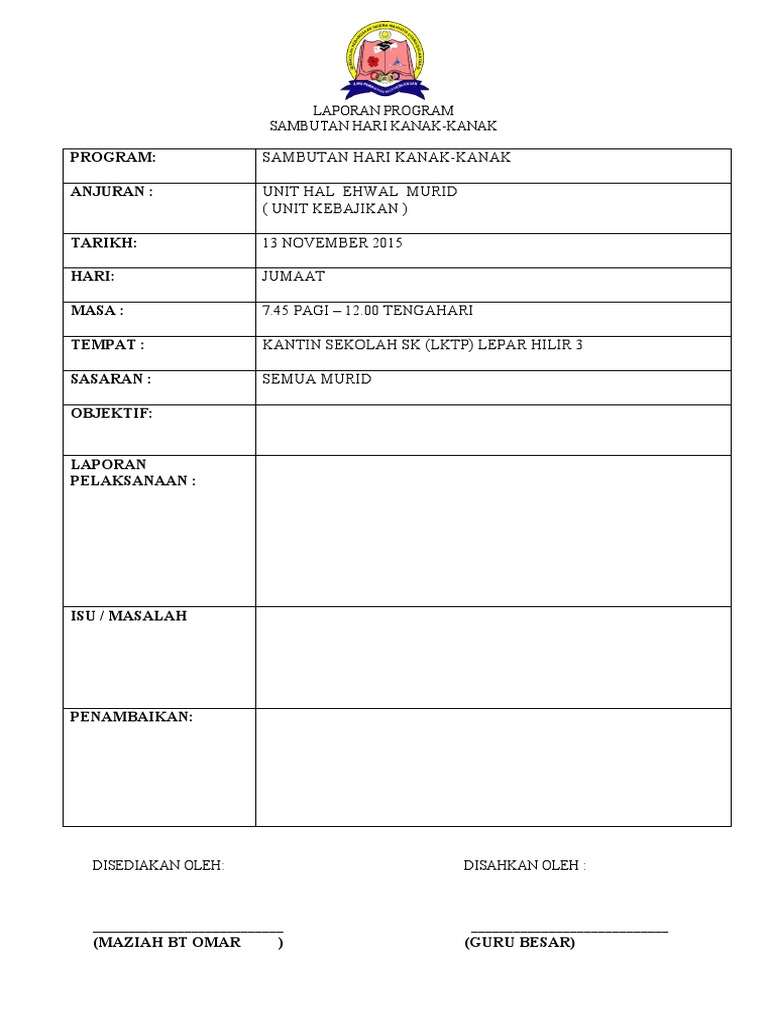 Format Laporan Program | PDF