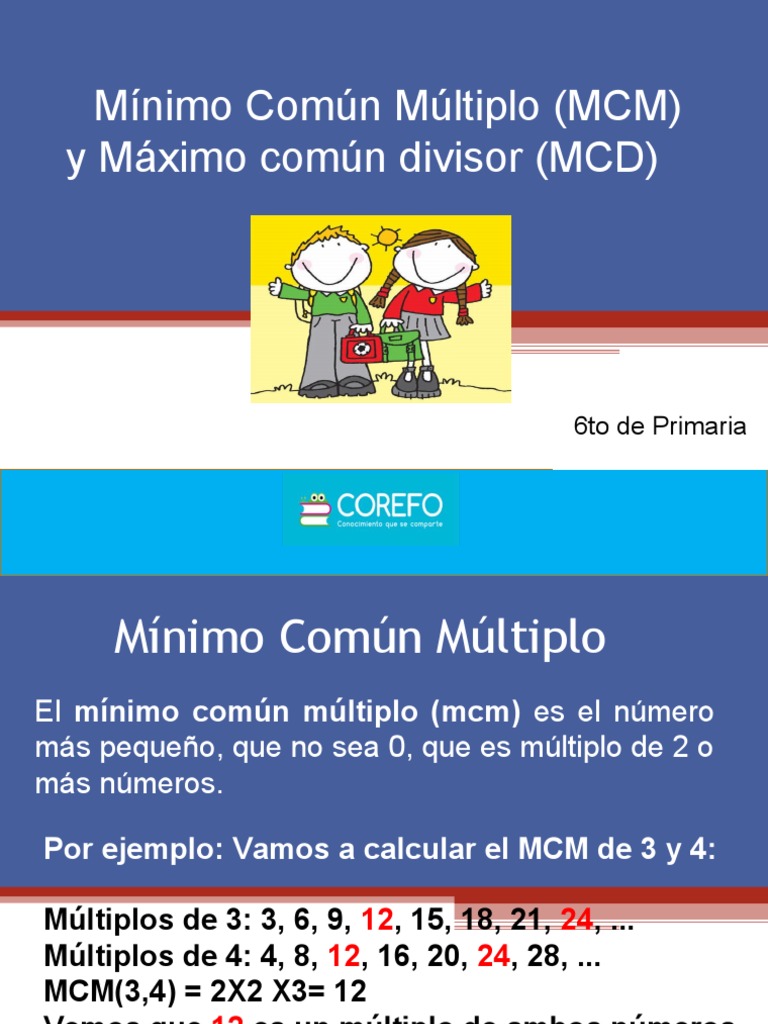 Máximo - Común - Divisor - y - Mínimo - Común - Múltiplo Ya Termino ...