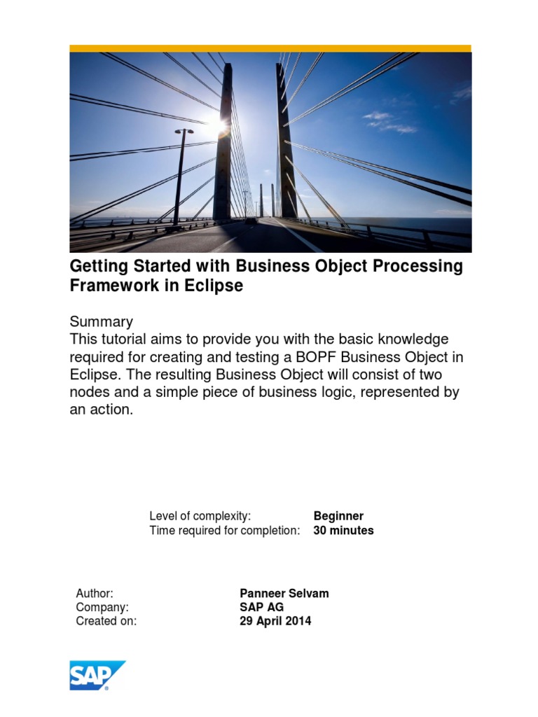 Getting Started With BOPF in Eclipse | PDF | Computers