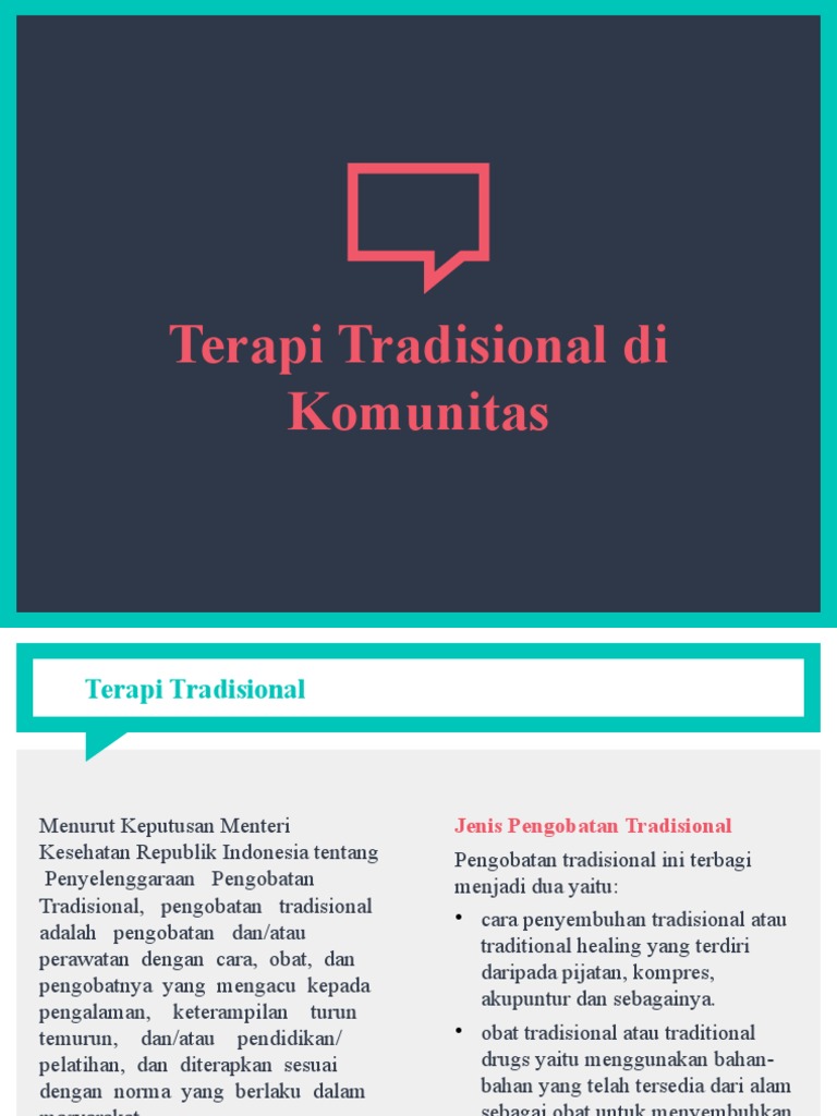 Terapi Tradisional Di Komunitas | PDF