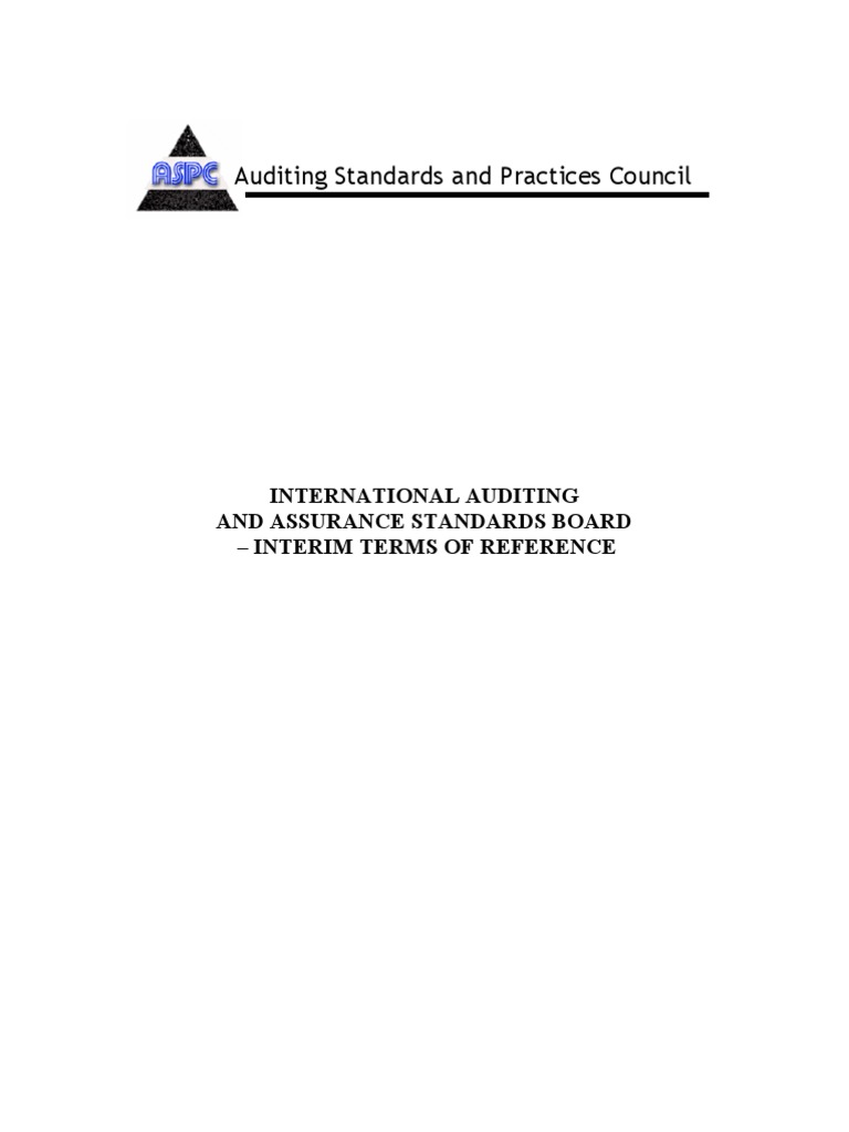 IAASB Interim Terms of Reference | PDF