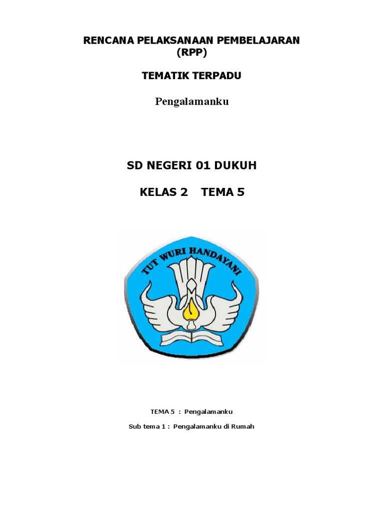 RPP Kelas 2 Tema 5 - Sub Tema 1 | PDF