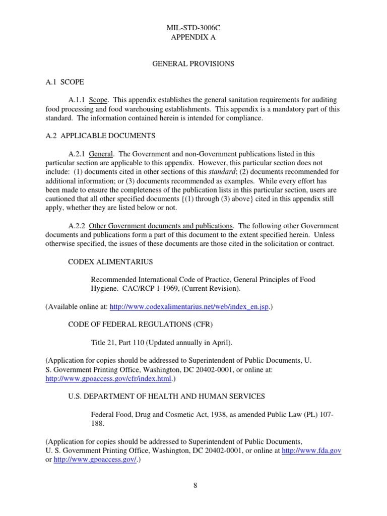Mil-Std 3006C App A | PDF | Hazard Analysis And Critical Control Points ...