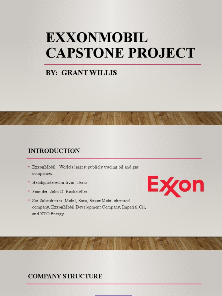 Capstone Project (Assessment 5) | PDF | Exxon Mobil | Corporate Social ...