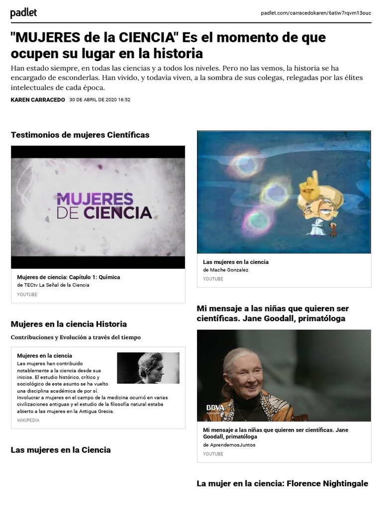Mujeres en La Ciencia | PDF | Science | Biología