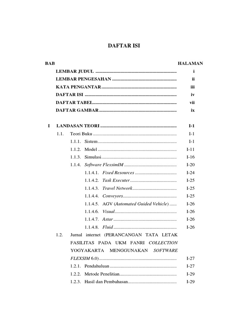 Daftar Isi Modul I | PDF