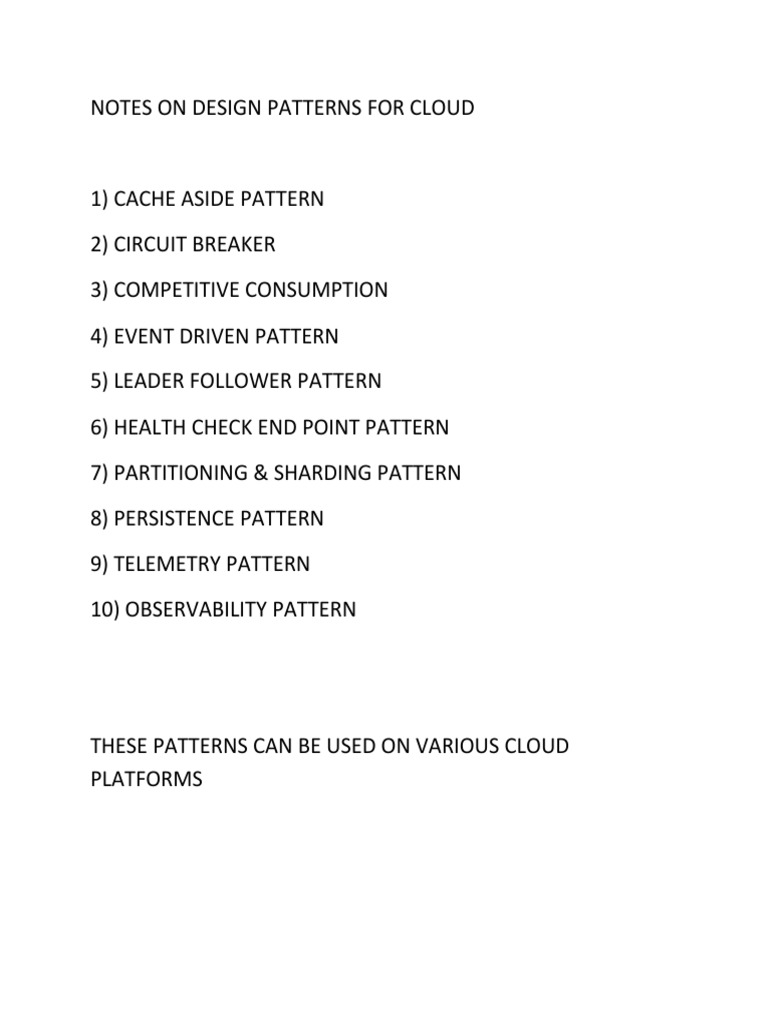 Cloud Design Patterns | PDF