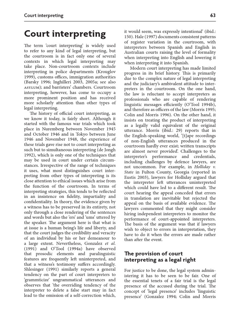 Court Interpreting | PDF | Language Interpretation | Courtroom