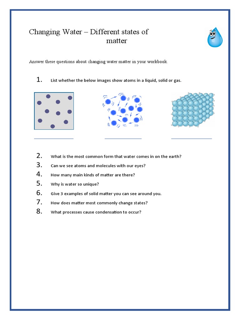 Changing Water - Different States of Matter | PDF | Liquids | Evaporation