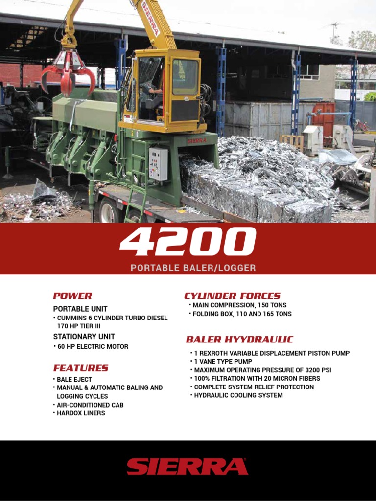 Portable Baler/Logger: Power Cylinder Forces | PDF | Crane (Machine ...
