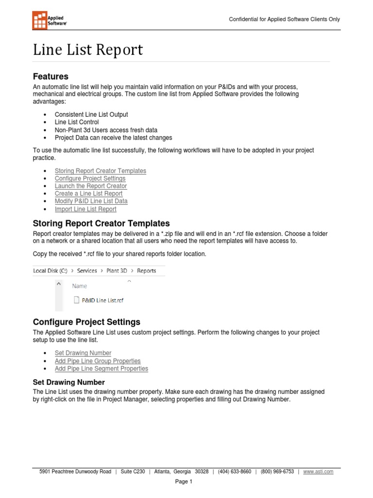 Autodesk Plant 3D - Line List Guide | PDF | Computer File | Computer ...