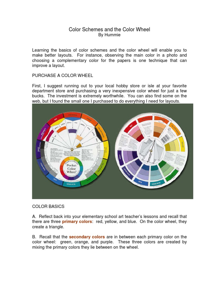 Color Schemes and The Color Wheel | PDF | Color | Electromagnetic Spectrum